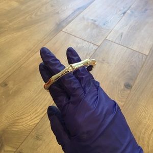 Zara | Jewelry | Zara Bamboo Style Clasp Bangle Bracelet | Poshmark